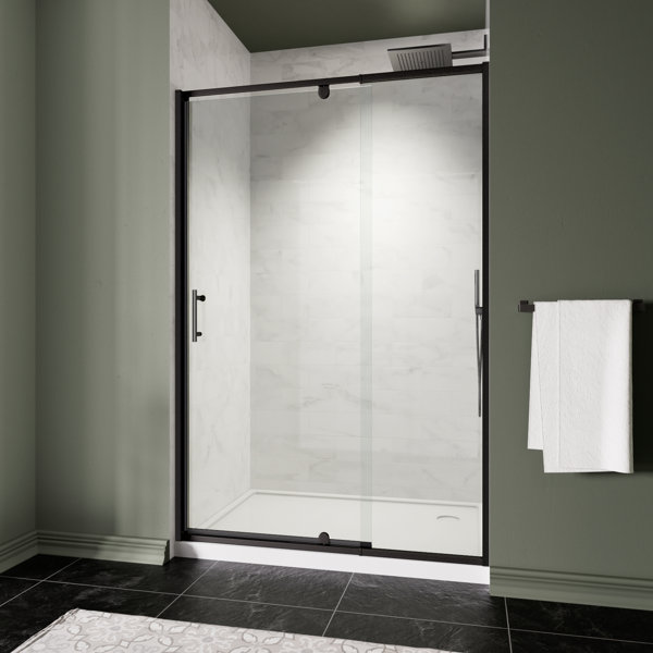ACE DECOR 56-60" W X 71" H Piovt Swing Glass Shower Door With 1/4"(6mm) Tempered Glass | Wayfair